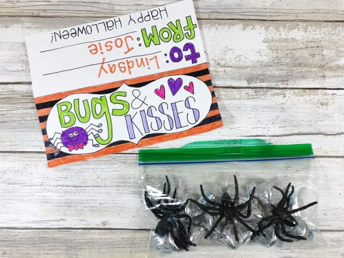 Bugs & Kisses Halloween Treat Topper + Free Printable
