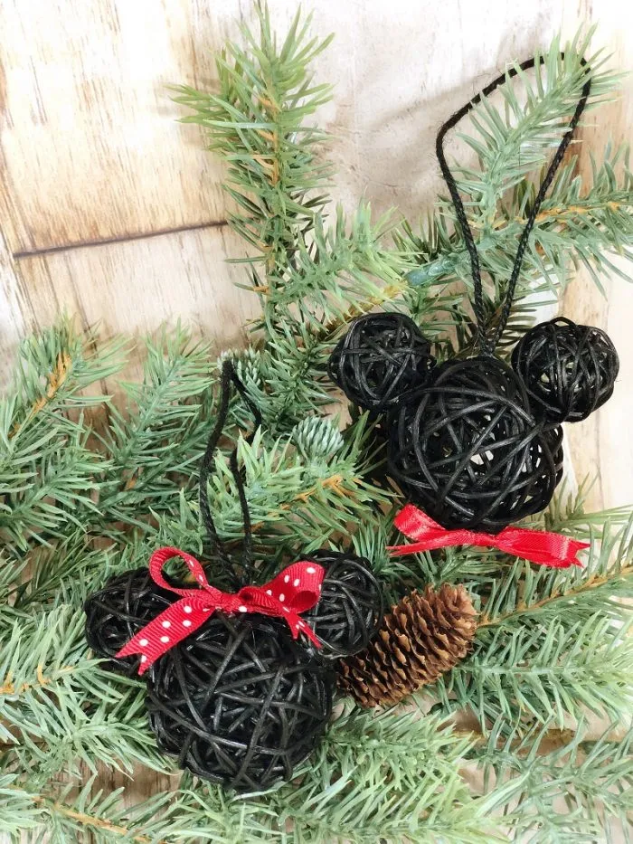 Mickey and Minnie Dollar Tree Ornaments