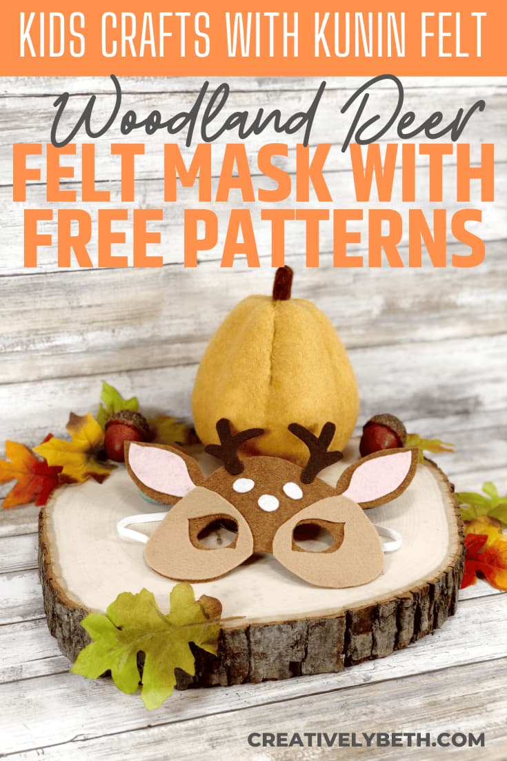 Woodland Deer Felt Mask an Easy No-Sew DIY
