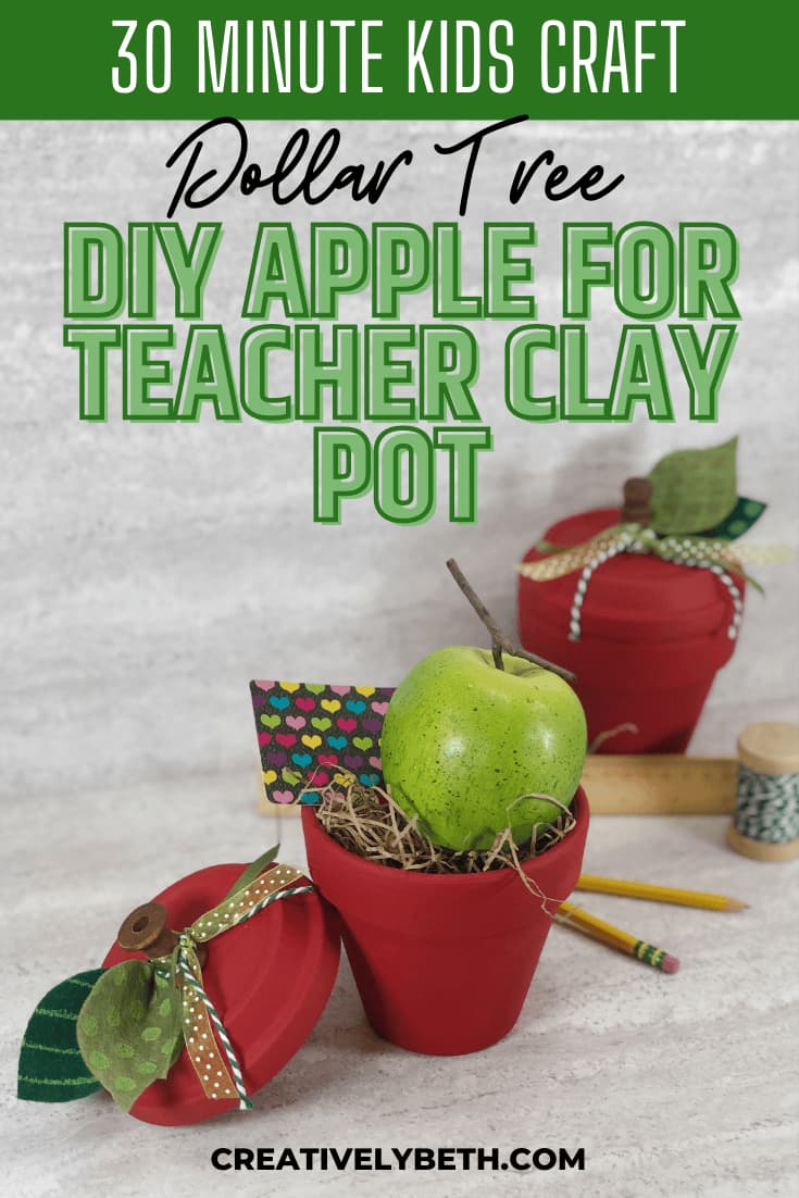 Easy Clay Pot Apple for Teacher