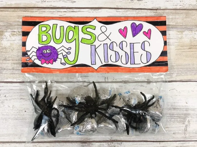 Bugs & Kisses Halloween Treat Topper + Free Printable