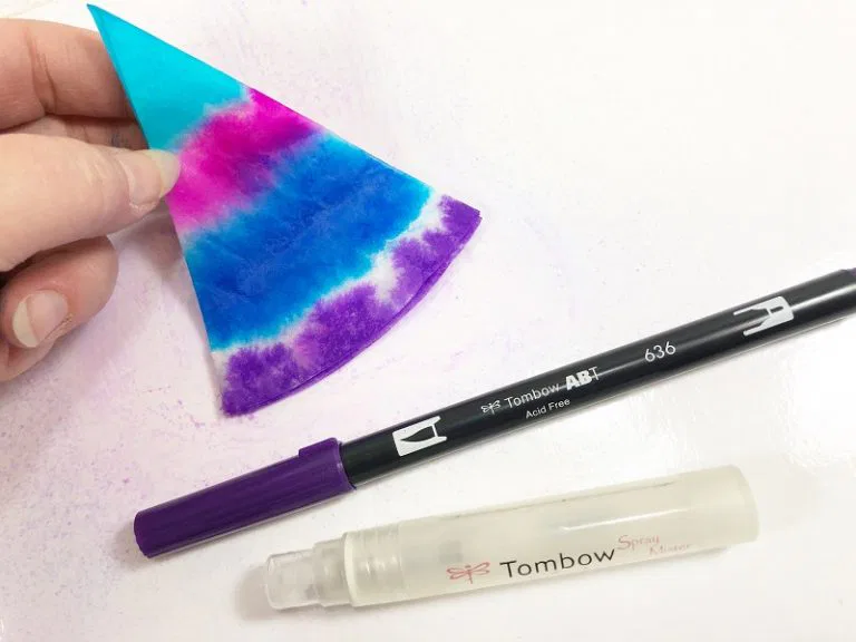 How to Tie Dye Coffee Filters with Tombow Dual Brush Pens
