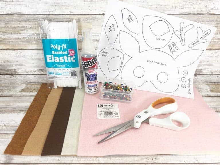 Woodland Deer Felt Mask an Easy No-Sew DIY