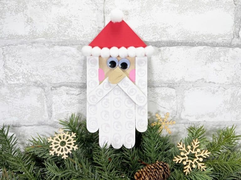Dollar Tree Christmas Craft Stick Santa