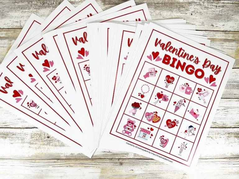 Valentine Bingo Cards Free Printable (24 Sets)