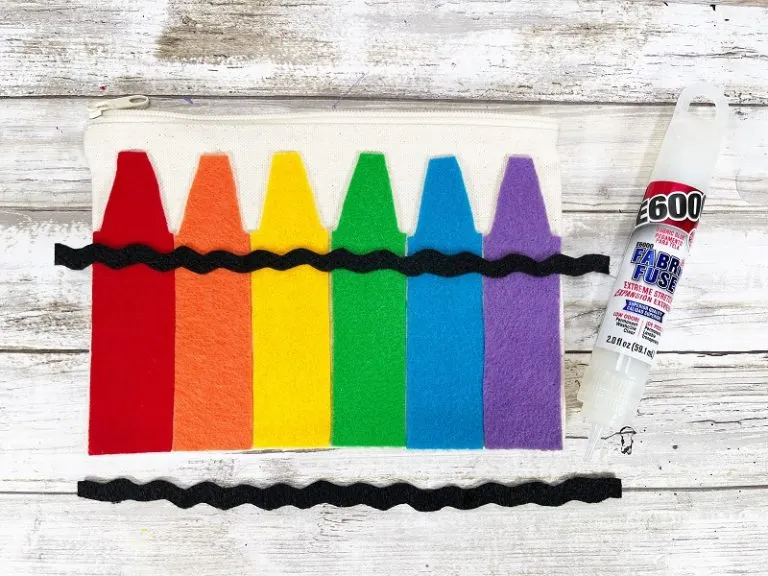 Rainbow Felt Pencil Pouch