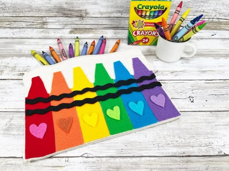 Rainbow Felt Pencil Pouch