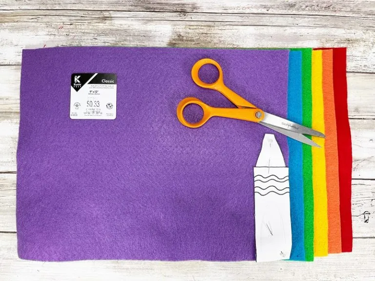 Rainbow Felt Pencil Pouch