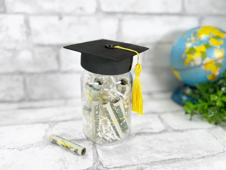 Dollar Tree DIY Mason Jar Graduation Cap