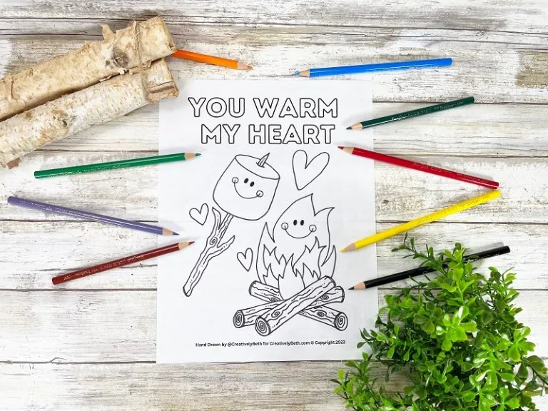 S'mores Coloring Page Free Printable