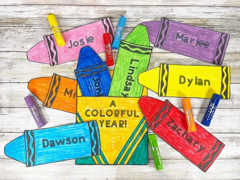 Crayon Bulletin Board Set Free Printables