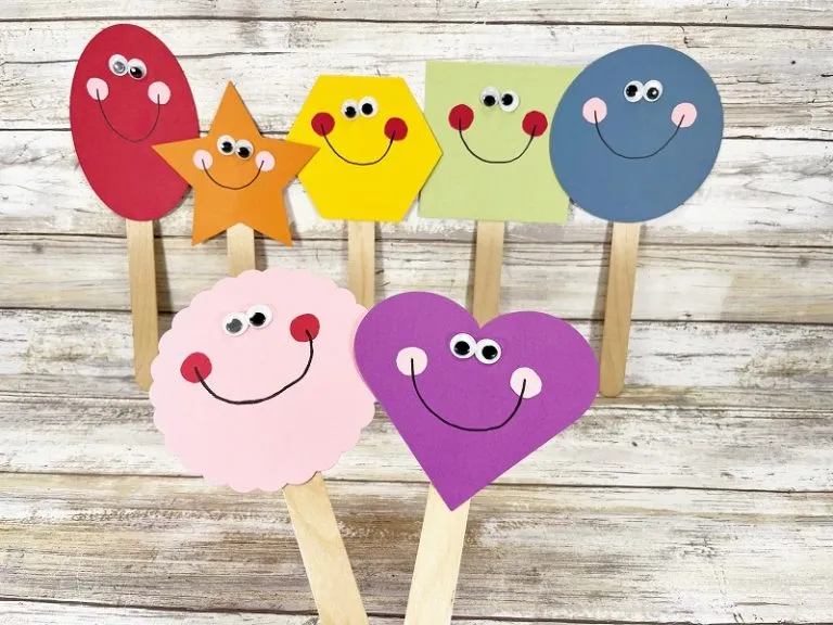Shape and Color Puppets for Back to School