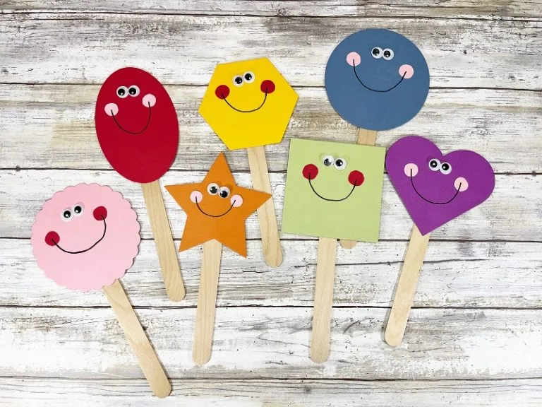 Shape and Color Puppets for Back to School