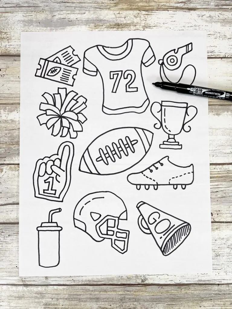 Free Printable Football Doodles