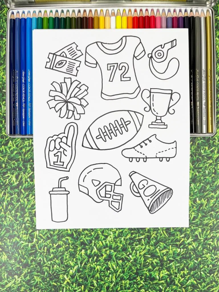 Free Printable Football Doodles