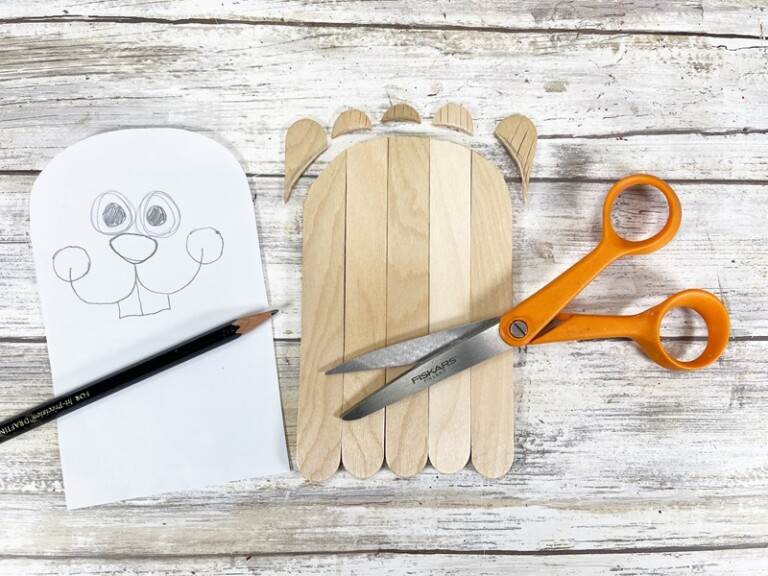 Craft Stick Groundhog Craft