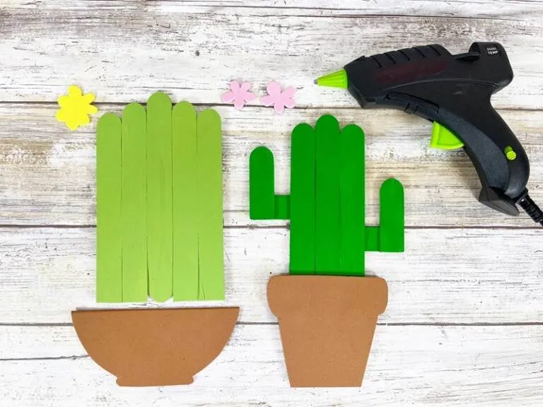 Dollar Tree Craft Stick Cactus Kids Craft