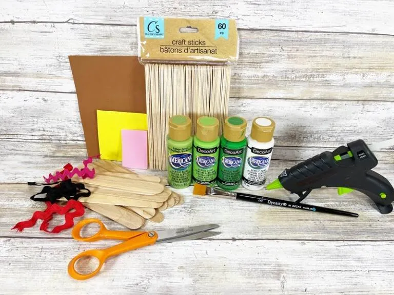 Dollar Tree Craft Stick Cactus Kids Craft