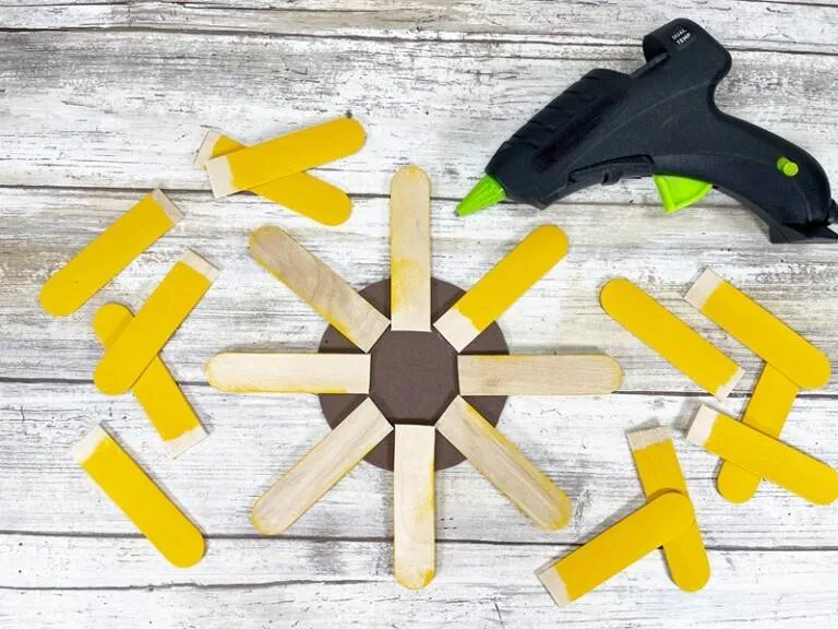 DIY Craft Stick Sunflower