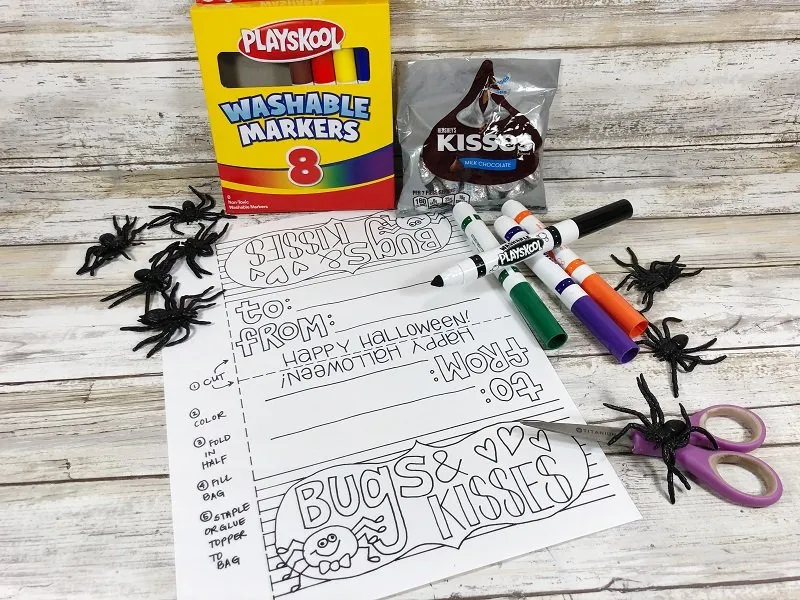 Bugs & Kisses Halloween Treat Topper + Free Printable