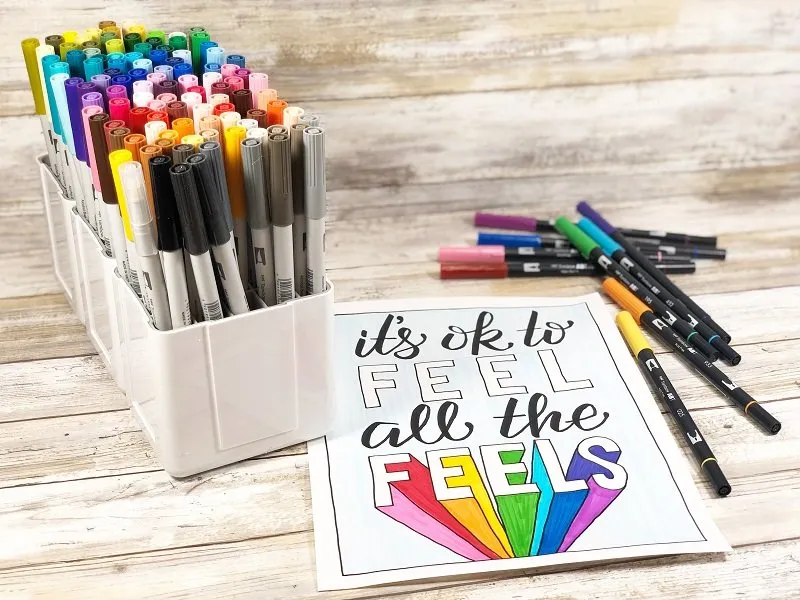 Hand Lettered Rainbow Quote Free Printable