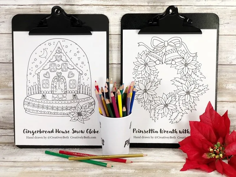Free Hand-Drawn Christmas Coloring Pages to Print