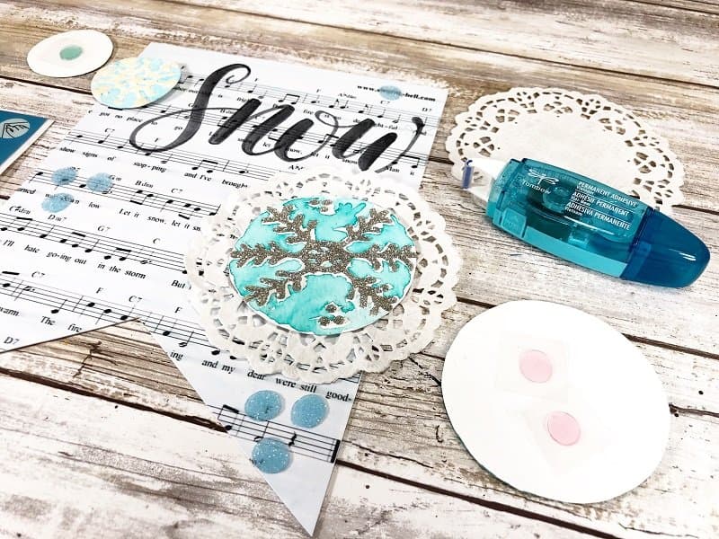 Let It Snow Banner featuring Tombow Adhesives