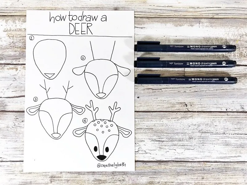 Easy Woodland Animal Doodles and FREE Printables!