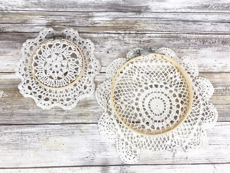 Recycled Wine Cork Spider and Lace Hoop Web