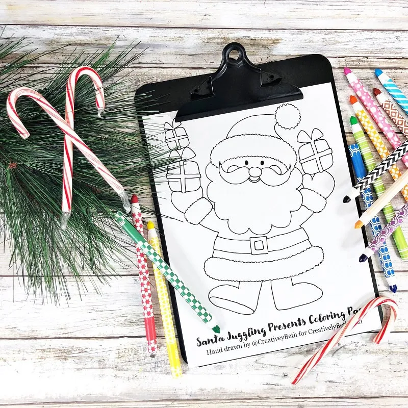 Free Santa Coloring Page for Christmas FUN!