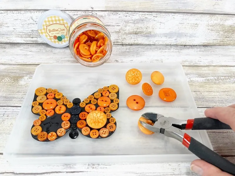 Butterfly Button Art with Free Printable