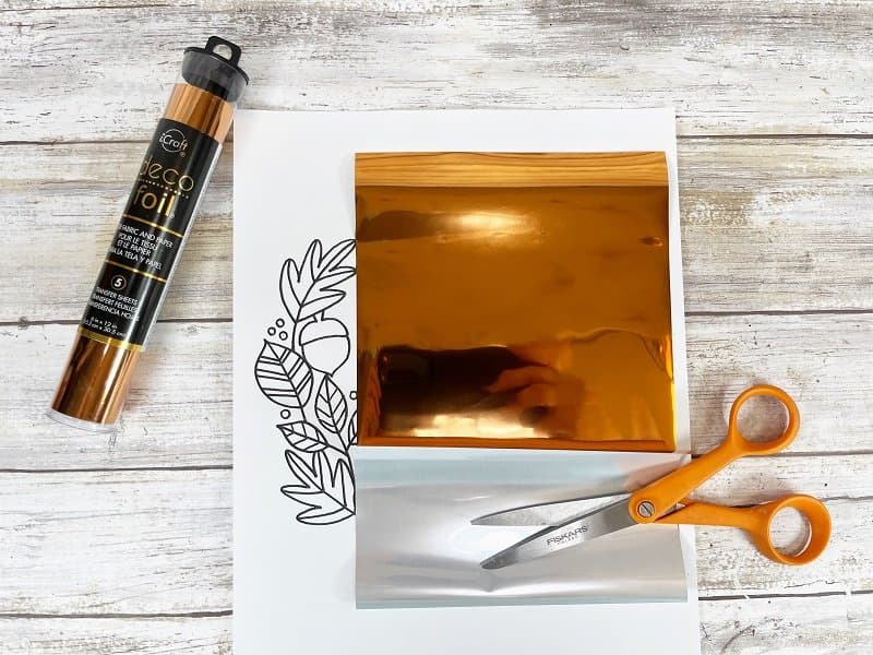 Foiled Hello Fall Wreath Hand-Drawn Free Printable