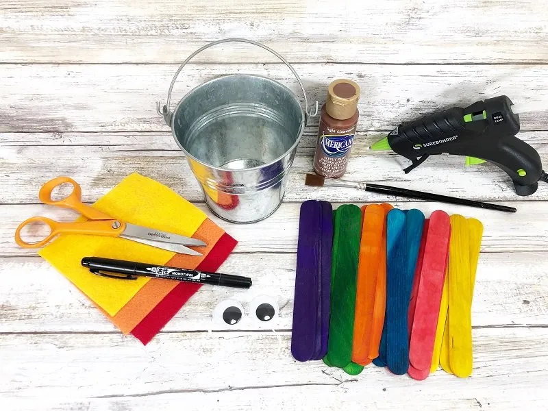 Craft Stick Thankful Bucket Dollar Tree Craft