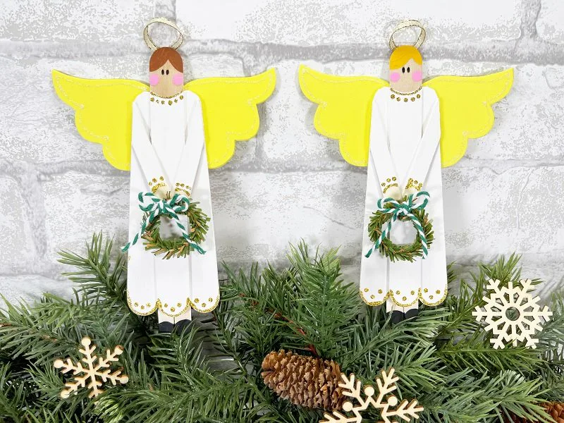 Dollar Tree Christmas Craft Stick Angels