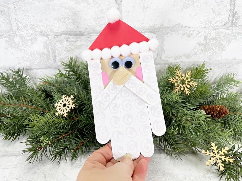 Dollar Tree Christmas Craft Stick Santa