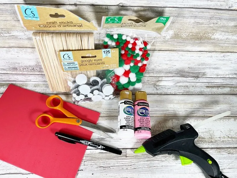 Dollar Tree Christmas Craft Stick Santa