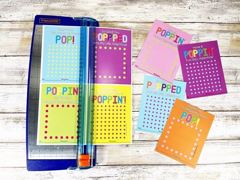 Free Printable Pop It Valentine Cards (8 Colorful Versions)