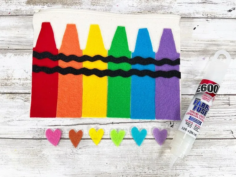 Rainbow Felt Pencil Pouch