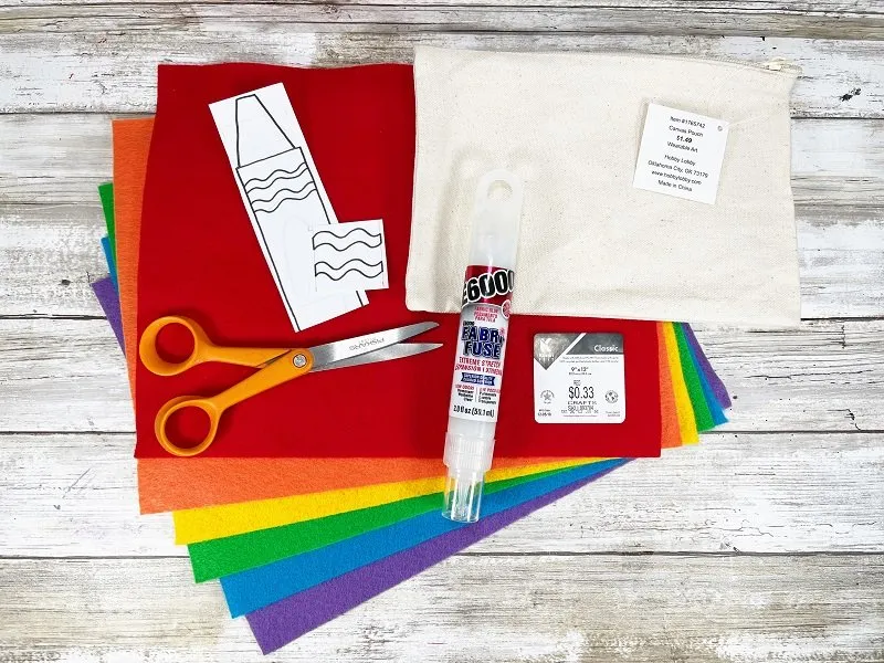 Rainbow Felt Pencil Pouch