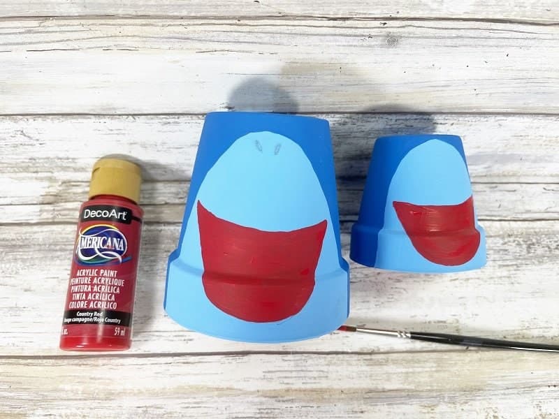 Dollar Tree Clay Pot Sharks Kids Craft