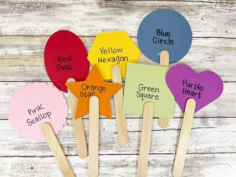 Shape and Color Puppets for Back to School