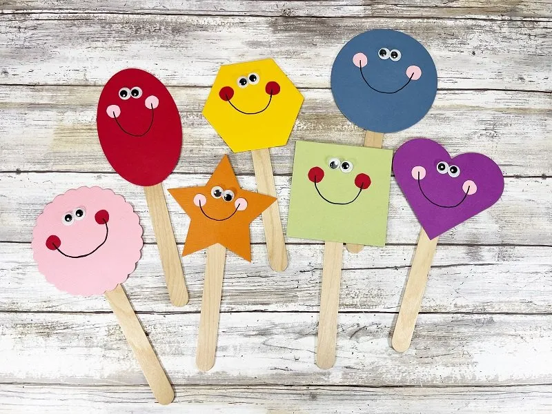 Shape and Color Puppets for Back to School