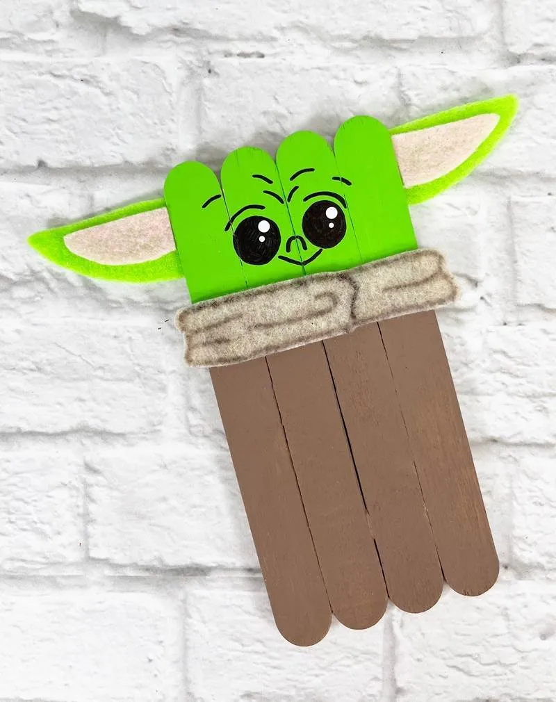 Dollar Tree Craft Stick Baby Yoda