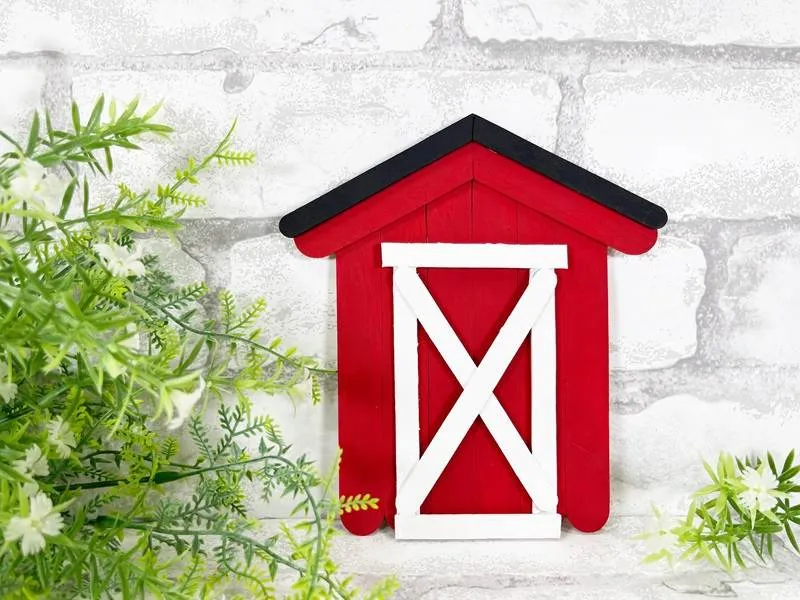 Dollar Tree Craft Stick Barn