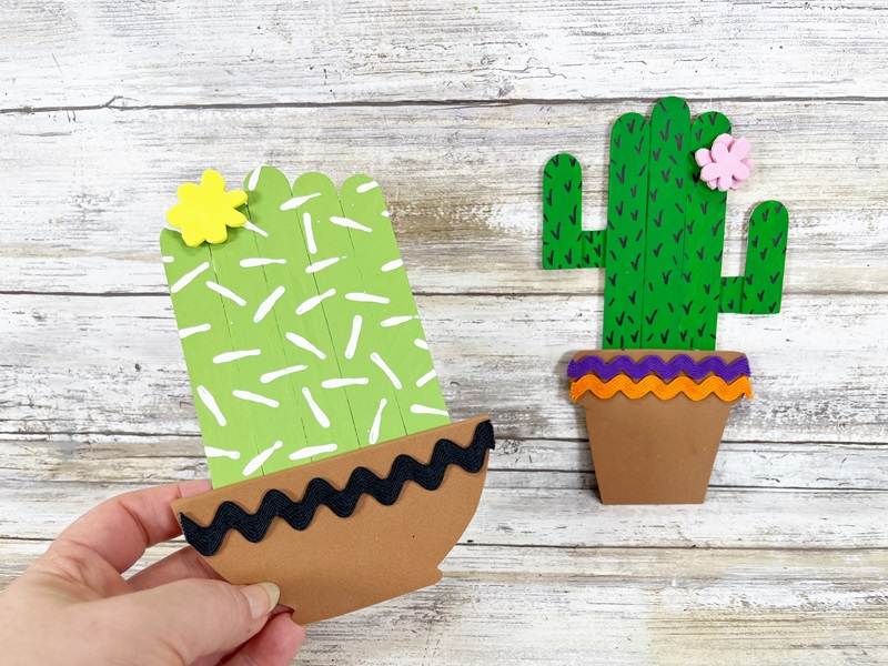 Dollar Tree Craft Stick Cactus Kids Craft
