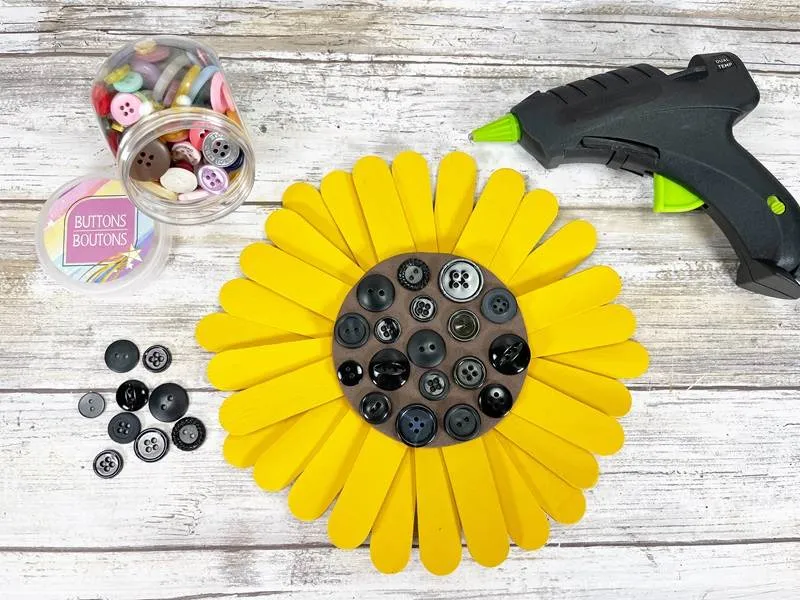 DIY Craft Stick Sunflower