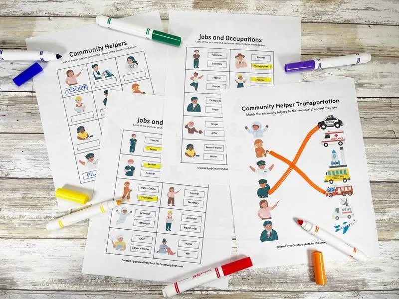 Free Community Helpers Printables