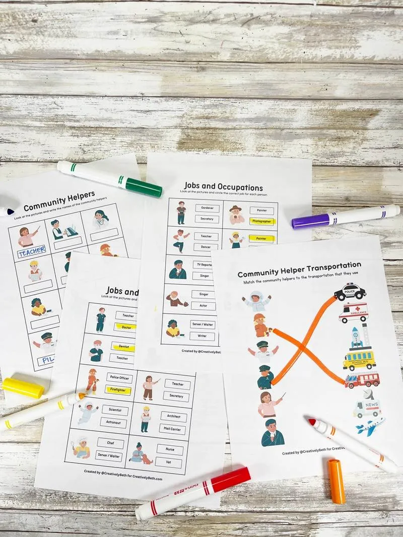 Free Community Helpers Printables