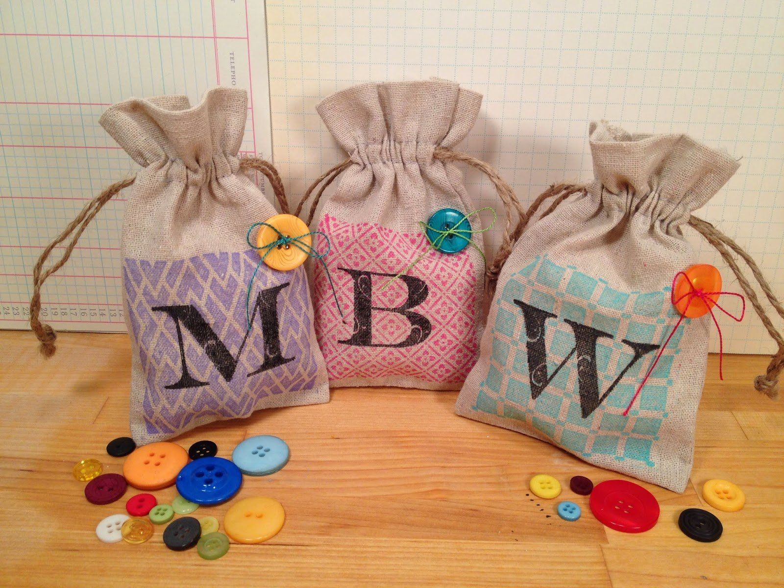 Monogramed Gift Bags with Ann Butler Designs