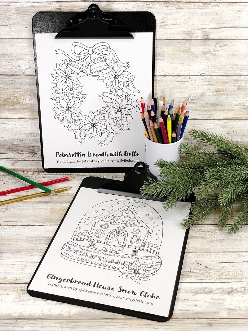 Free Hand-Drawn Christmas Coloring Pages to Print